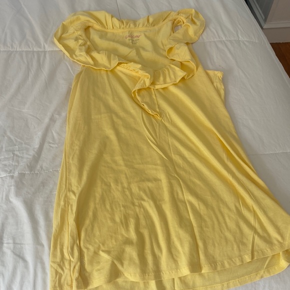 Lilly Pulitzer | Tops | Lilly Yellow Tank Top With Ruffles | Poshmark